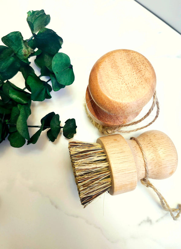 Biodegradable Bamboo Dish Scrub Brush 3" - LeafScore Essentials