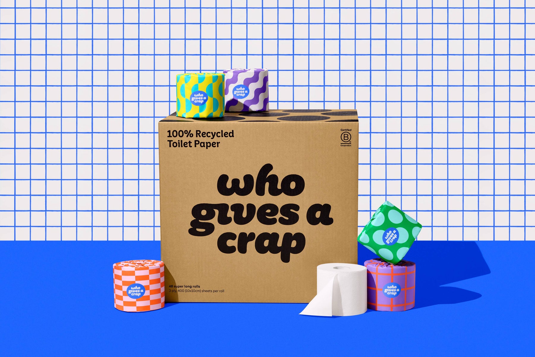 Who Gives a Crap 100% Recycled Toilet Paper - LeafScore Essentials